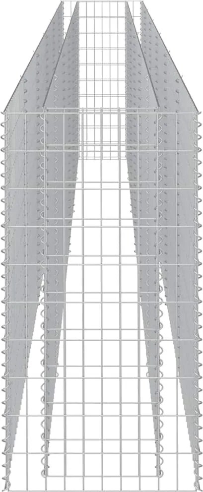 Gabionový vyvýšený záhon pozinkovaná ocel 540 x 50 x 100 cm 143566