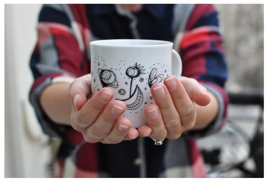 Bílý porcelánový hrnek 260 ml Domov tu – Bonami