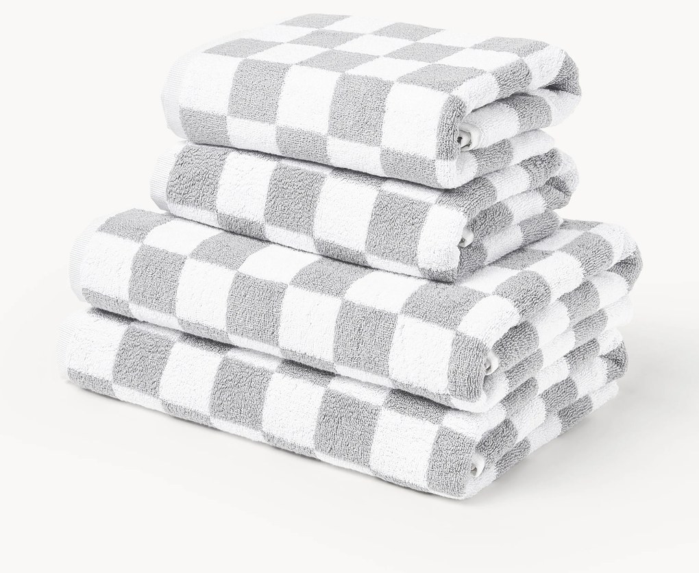 Westwing I Crosby Studios, sada bavlněných ručníků Damier, různé velikosti