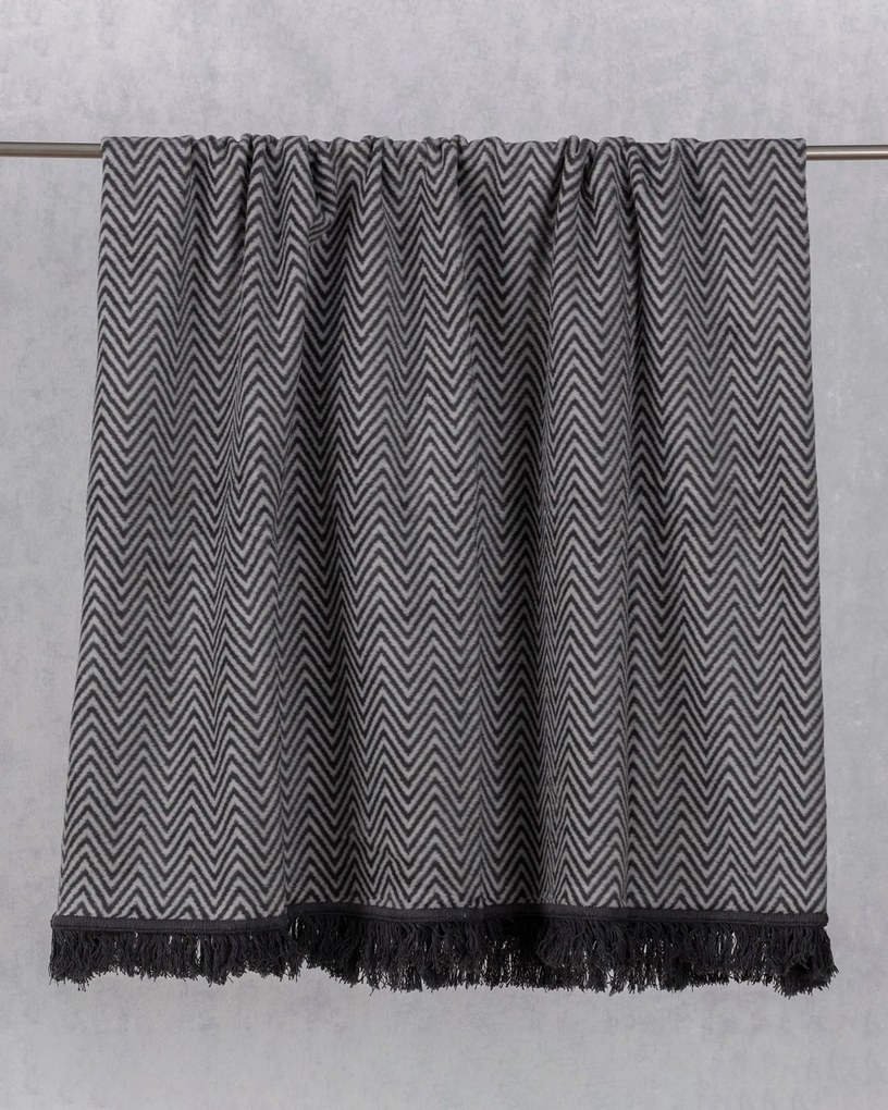Deka Cotton Cloud 150x200cm Grey Chevron