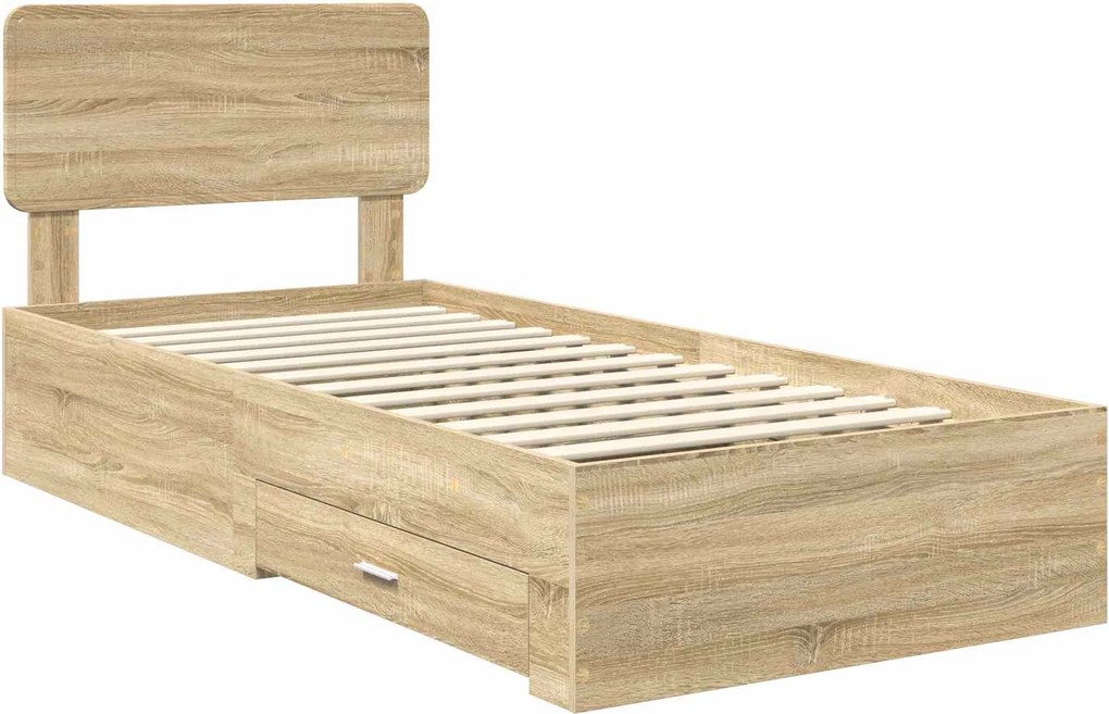 Rám postele se zásuvkou Sonoma dub 75 x 190 cm Kompozitní dřevo 3412438