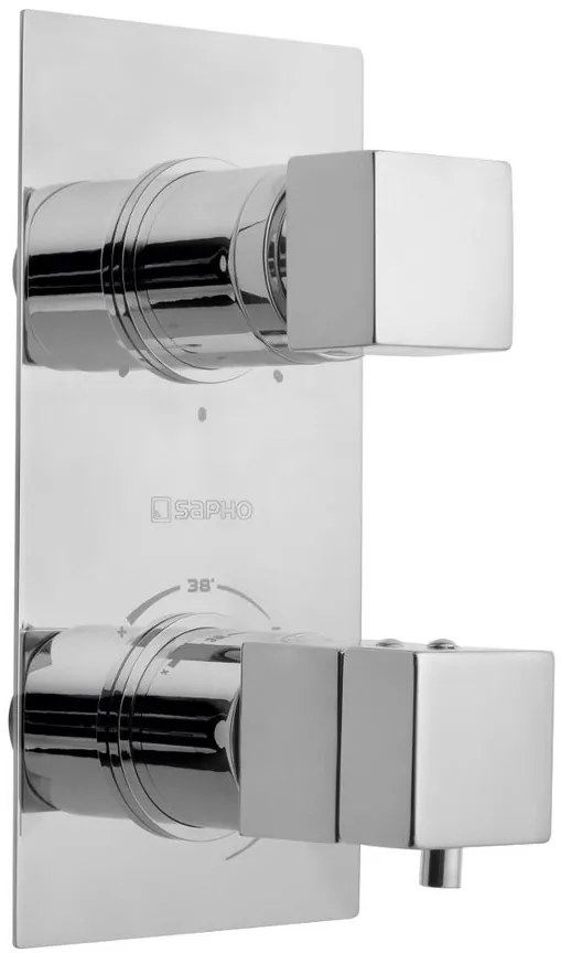 SAPHO LATUS podomítková sprchová termostatická baterie, 3 výstupy, chrom, 1102-92