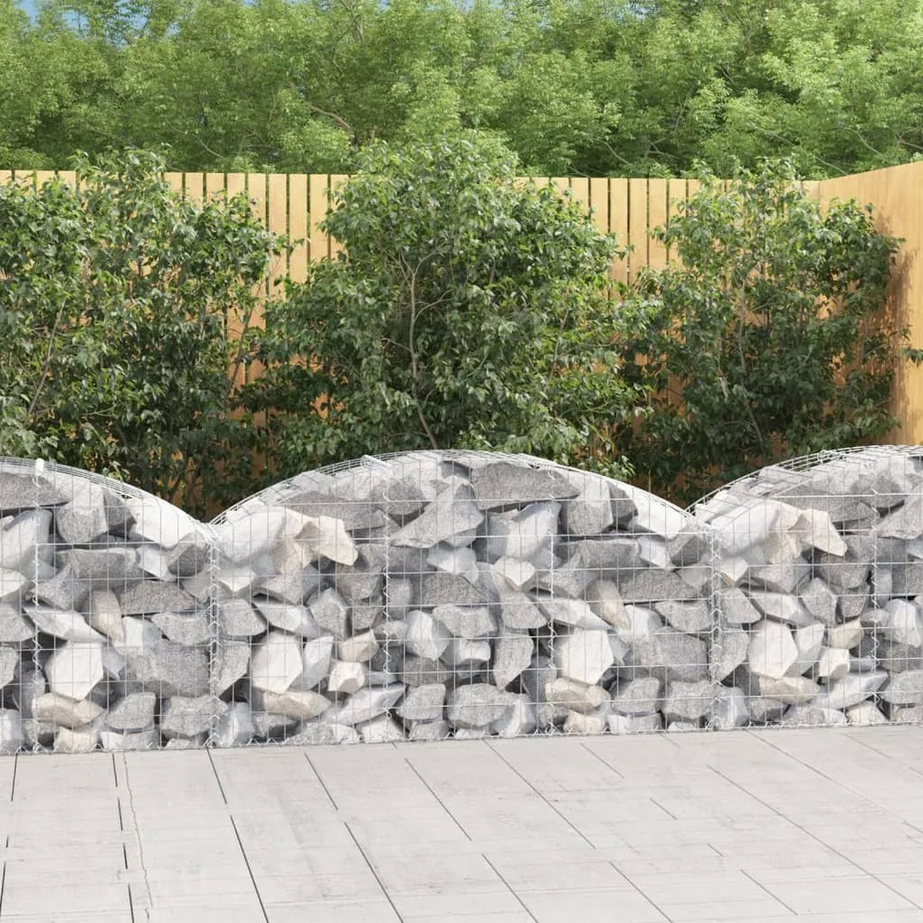 Klenutý gabionový koš 150 x 50 x 60/80 cm pozinkované železo 153453