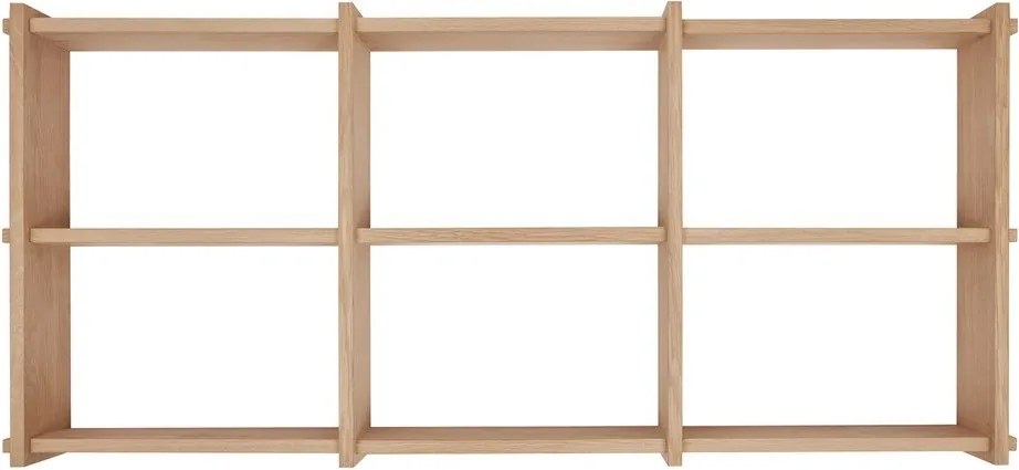 Patrová police z dubového dřeva v přírodní barvě 37 cm Grid – OYOY Living Design
