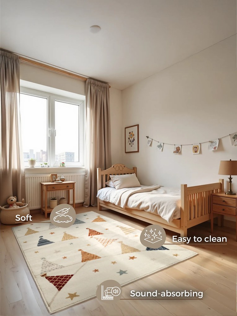 Hanse Home, Dětský koberec Adventures 106211 Cream Multicolor, 160x235, vícebarevná, dětský pokoj