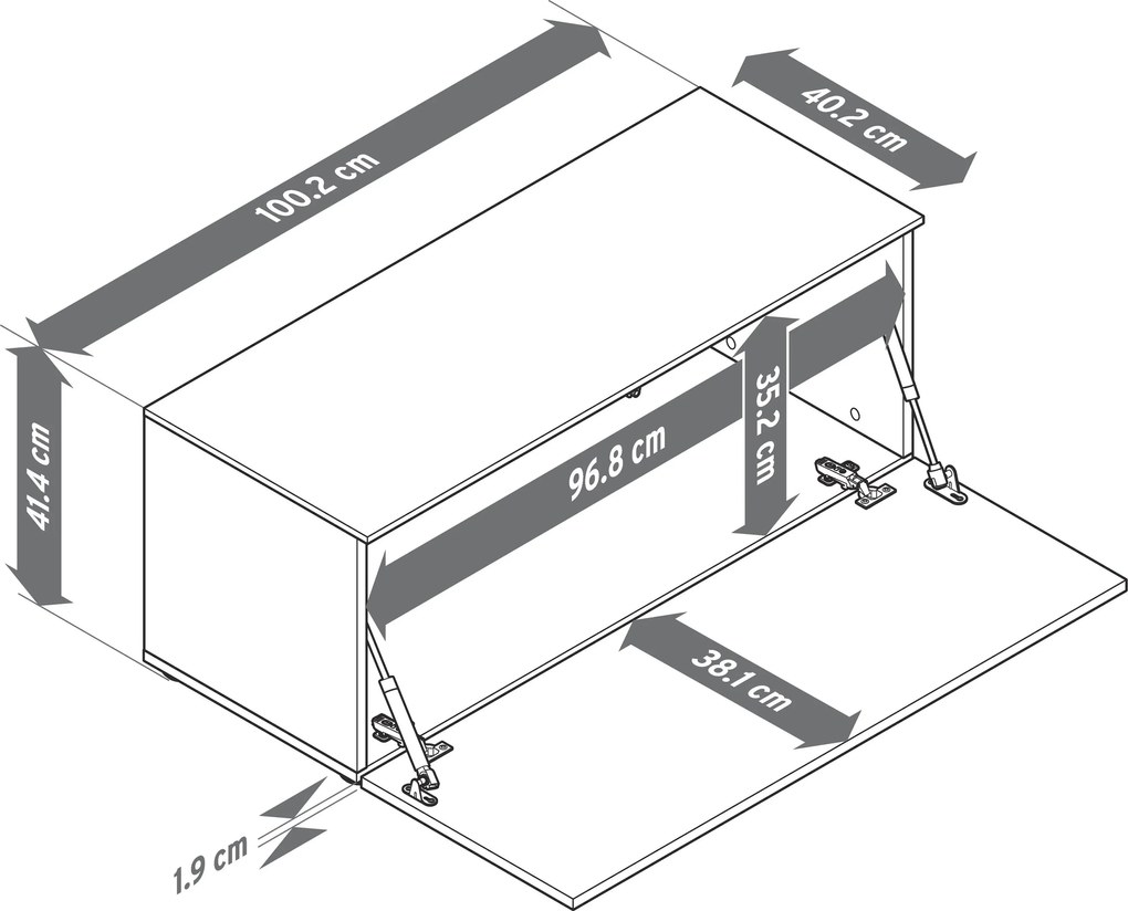 Tchibo - Lavice - barva: bílá