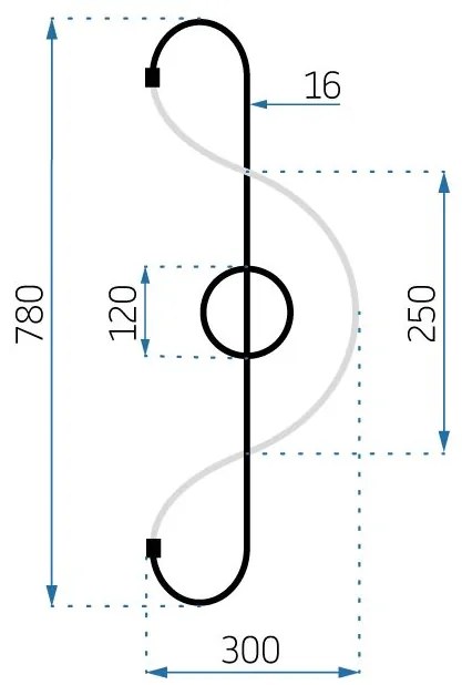 Toolight, LED nástěnné svítidlo 25W APP859-W Long Chrom, chromová, OSW-03994