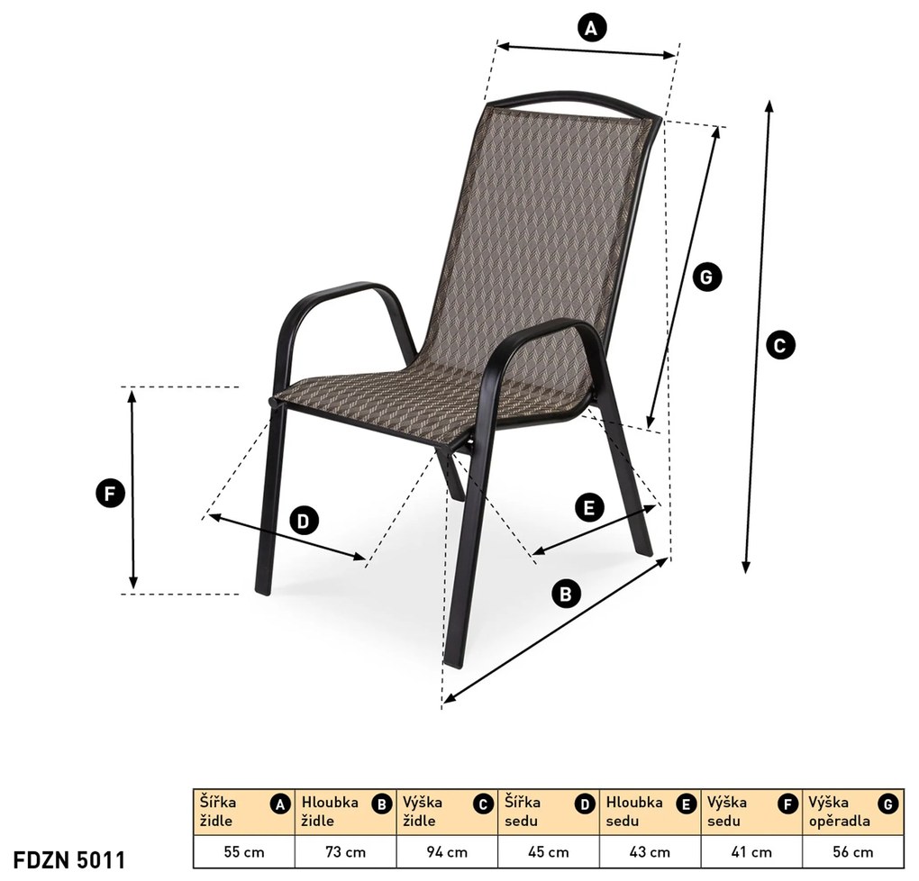Fieldmann FDZN 5111 Zahradní křeslo  Výplň z odolné umělé textílie  Vhodné pro venkovní i vnitřní použití, Bezúdržbová, Nosnost do 120 kg, .