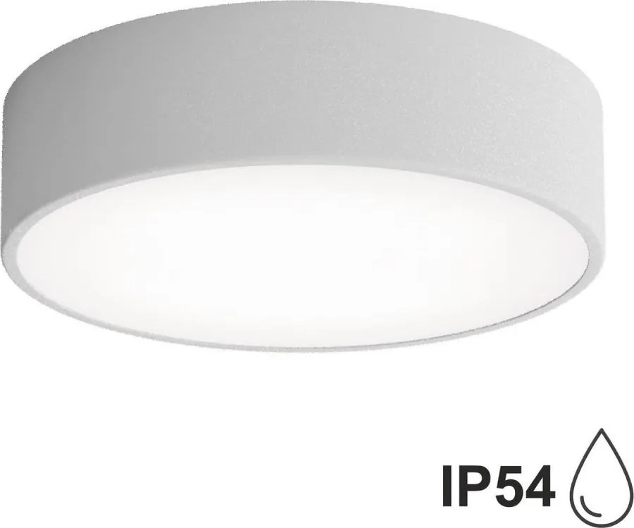 Koupelnové stropní svítidlo se senzorem CLEO 2xE27/24W/230V pr. 30 cm šedá IP54
