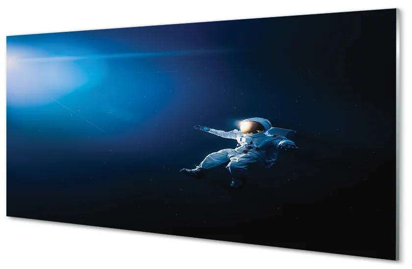 Obraz na skle space astronaut 125x50 cm