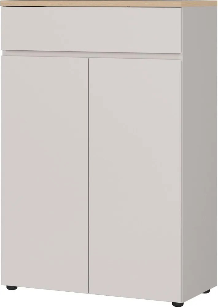 Krémová matná komoda 80x120x40 cm Lissabon – Germania