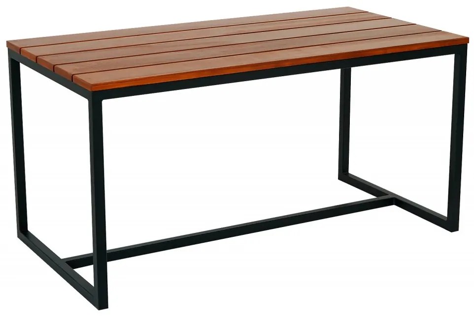 Zahradní stůl Abeto s masivním dřevem a ocelovou konstrukcí pinie
