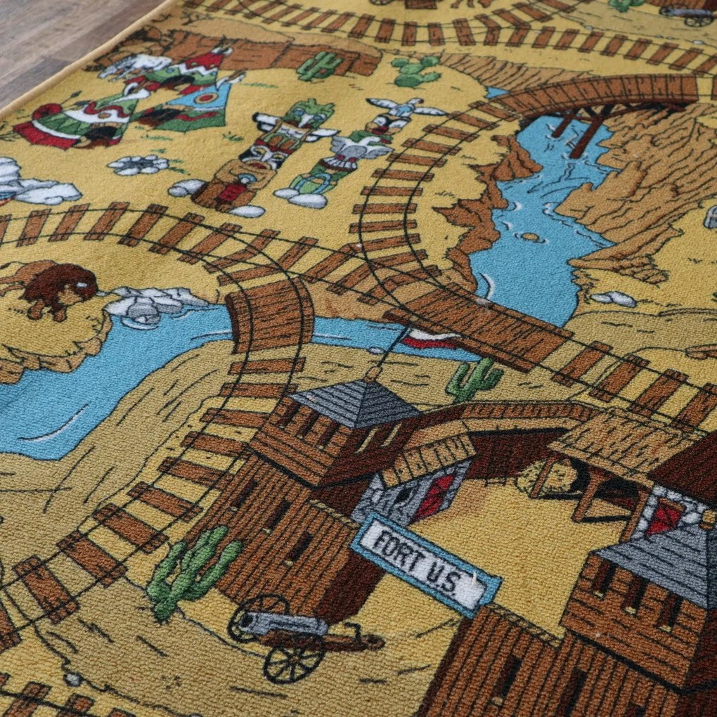 AladinWorld Expres, Dětský kusový koberec Western, 300x400, vícebarevná, dětský pokoj