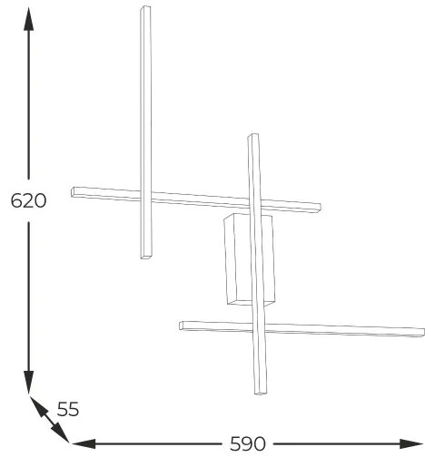 Zuma Line 22009W4-BK/GD- LED Nástěnné svítidlo EDGE LED/32W/230V 3000/4000/6000K