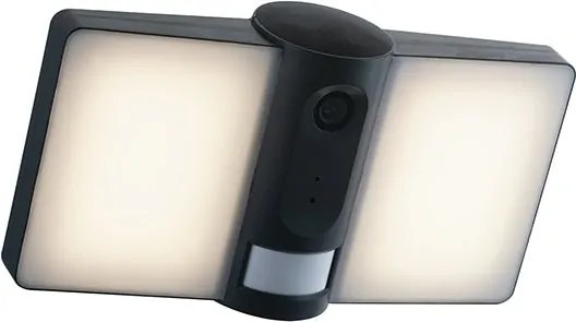 FAN LED-VYSOR-SECURITY Venkovní reflektor LED VYSOR antracit 20 W 2640 lm 4000 K stmívatelné Wi‑Fi, kamera/senzor 13,2x26,5x17 cm - FANEUROPE