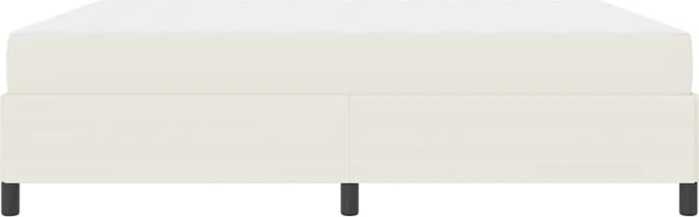 Rám postele s matrací Krémová 180 x 200 cm textil 3399137