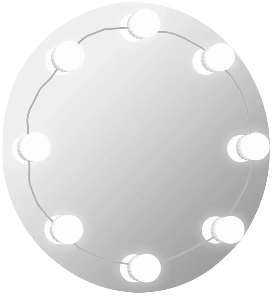 vidaXL Nástěnné zrcadlo s LED osvětlením kulaté sklo