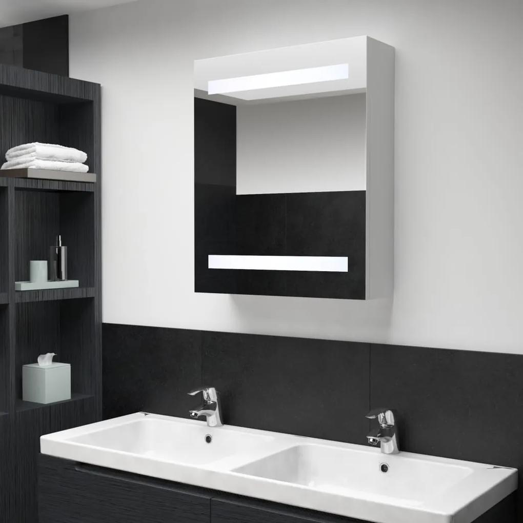 285115 vidaXL LED koupelnová zrcadlová skříňka 50 x 13,5 x 60 cm