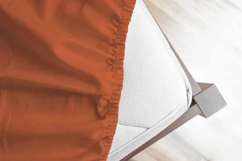 Matějovský napínací prostěradlo jersey Cihlové na matraci: 200 x 220 cm