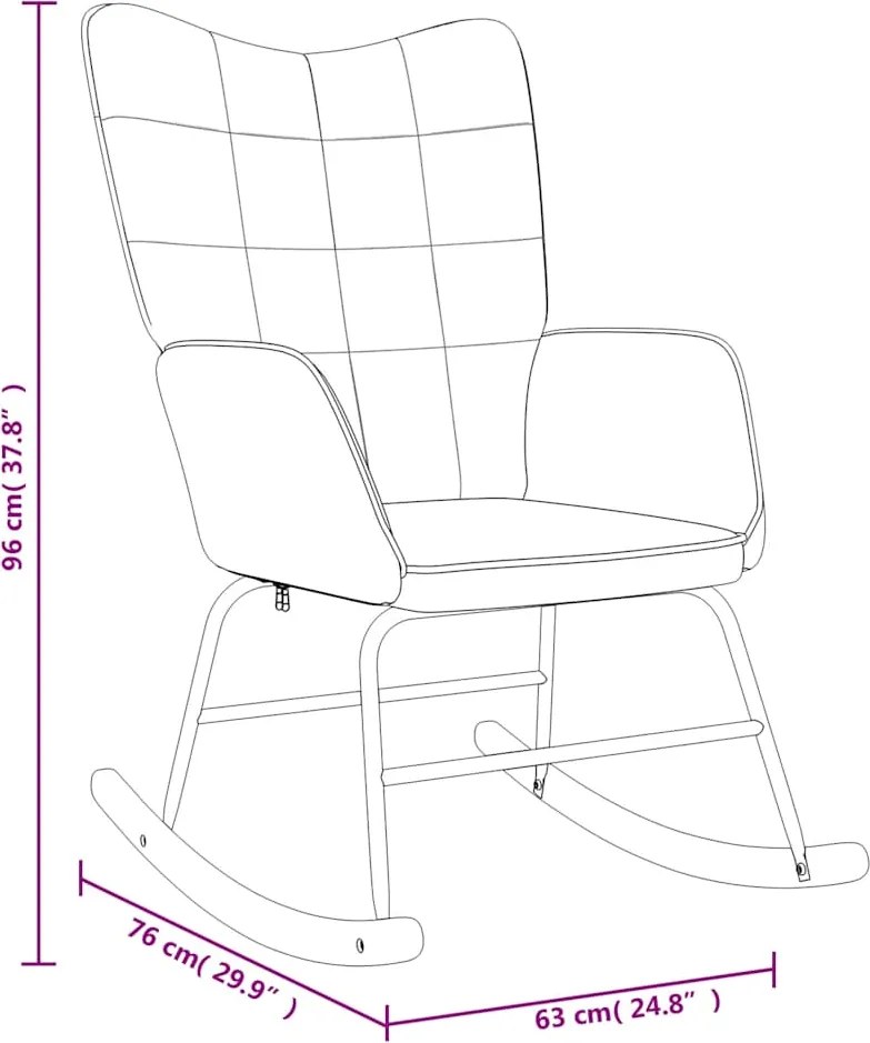 vidaXL Marketos Houpací křeslo se stoličkou zelené textil