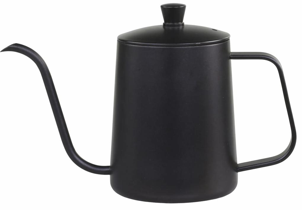 Chic Antique Nerezová konvička na kávu Coal 600 ml, černá barva, kov
