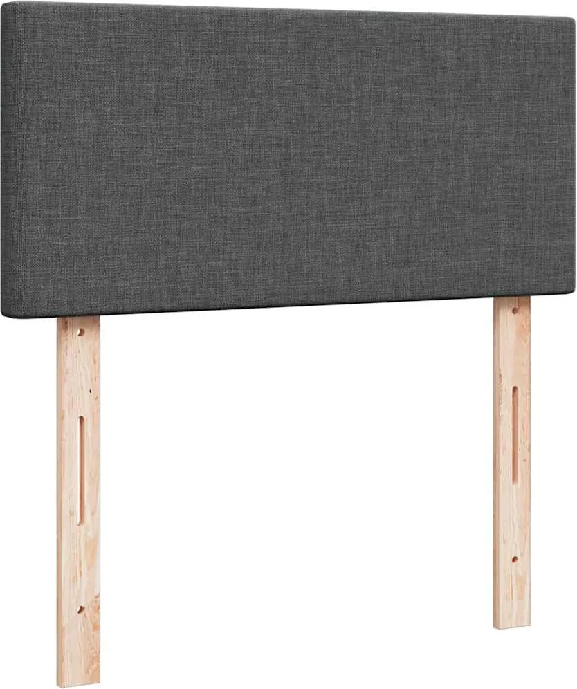 Box spring postel s matrací tmavě šedá 80 x 200 cm textil 3286889