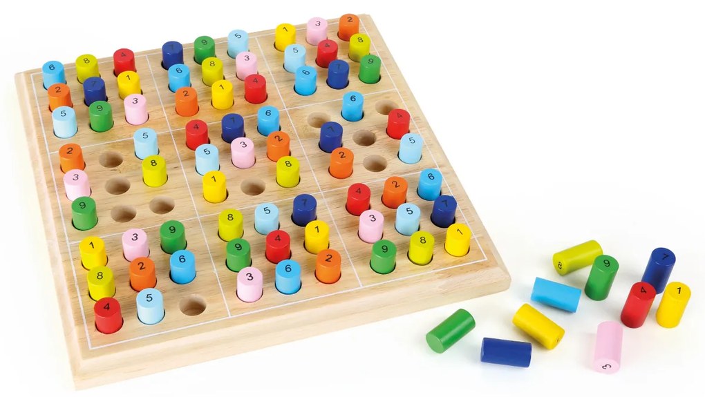 small foot Dřevěné sudoku barevné válečky