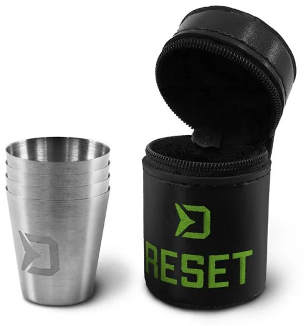 Delphin Set nerezových pohárků/ panáků Reset 4v1