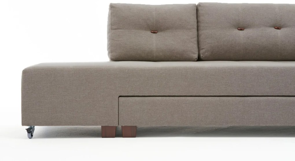 Atelier del Sofa Rohová sedací souprava Manama Corner Sofa Bed Right - Cream, Krémová