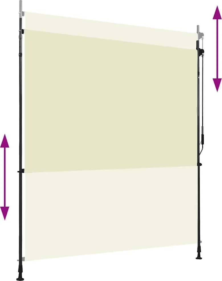 Venkovní roleta 200 x 270 cm krémová 145942
