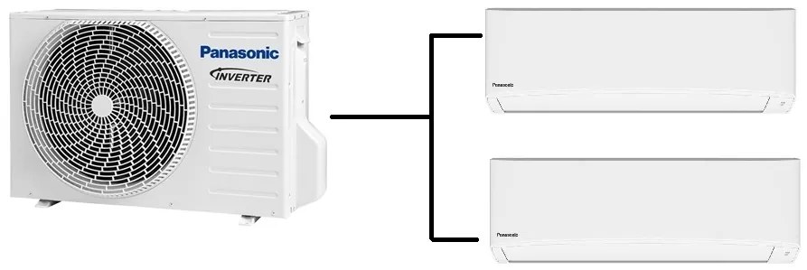 Klimatizace Panasonic TZ 1+2 (2,5kW + 2,5kW) Multi-split R32