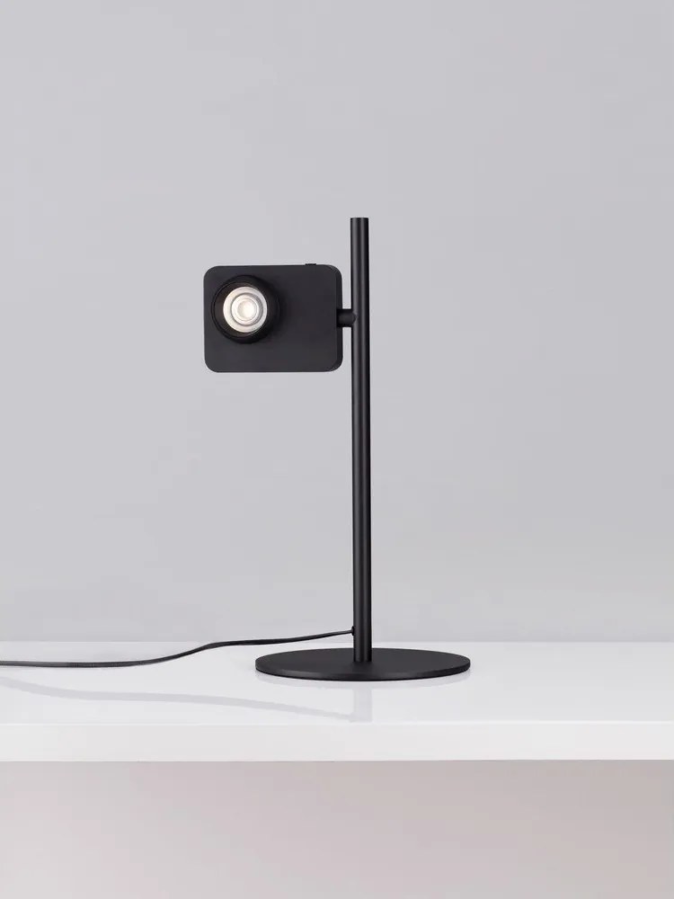 Černá hliníková LED stolní lampa s ohybatelnou konstrukcí/stmívatelná (výška 46 cm) Kedros – Nova Luce
