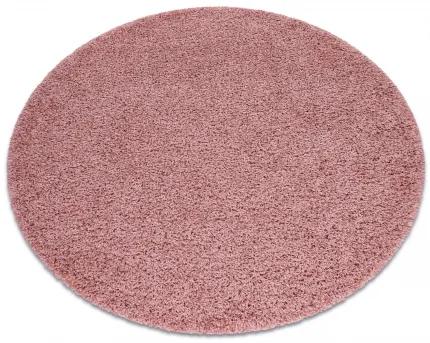 Dywany Luszczow Dětský kusový koberec SOFFI kulatý, shaggy 5 cm růžový Rozměr koberce: 100 cm KRUH