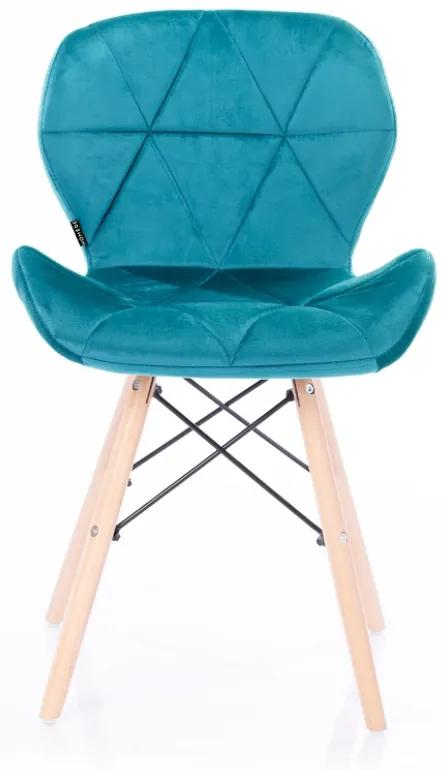 Skandinávská čalouněná židle, 73x47x37 cm,různé barvy Barva: Zelená