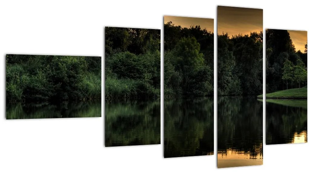 Obraz jezera u lesa (110x60 cm), 40 dalších rozměrů