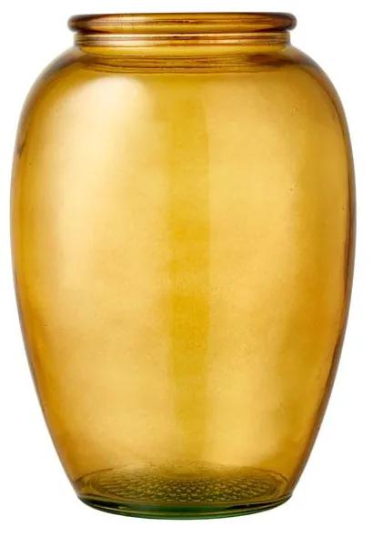 Žlutá skleněná váza Bitz Kusintha, ø 14 cm