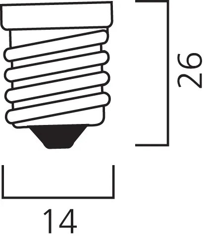 Diolamp LED Filament zrcadlová žárovka 5W/230V/E14/2700K/620Lm/180°/DIM, stříbrný vrchlík