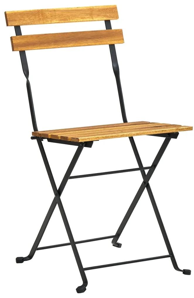 Skládací židle na balkon 4 ks masivní akáciové dřevo,  313161