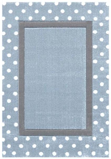 Dětský koberec - Tečka barva: Modrá, Velikost: 160 x 230