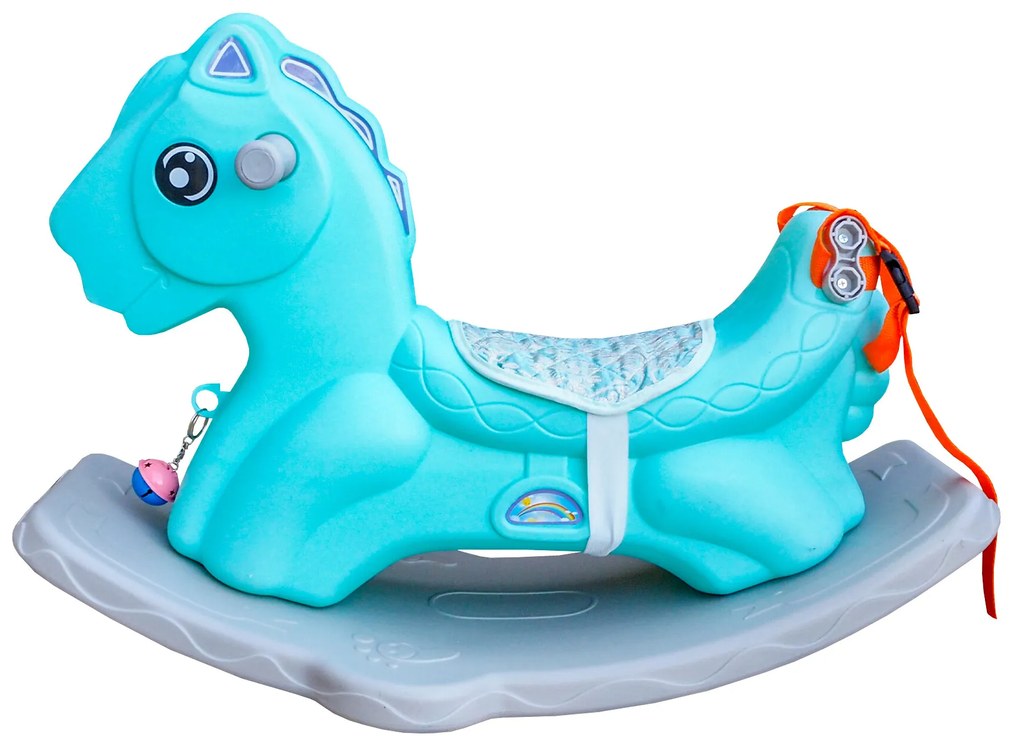 Aga4Kids Plastový houpací koník 2v1 DS3802 Modrý
