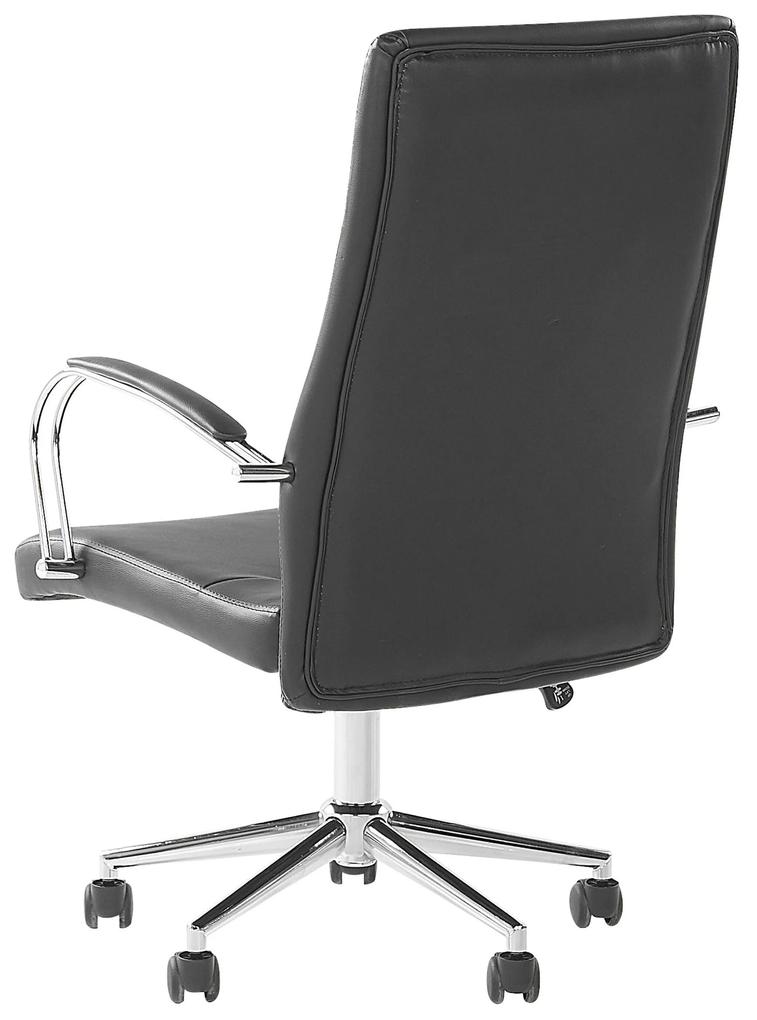 Kancelářská židle z eko kůže černá OSCAR Beliani