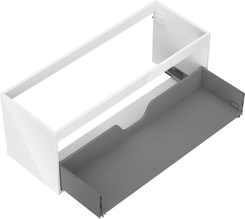 Mexen Box-A, závěsná skříňka 120 cm, 1 zásuvka, bílá lesklá, 91AX0-1200-470-1-00
