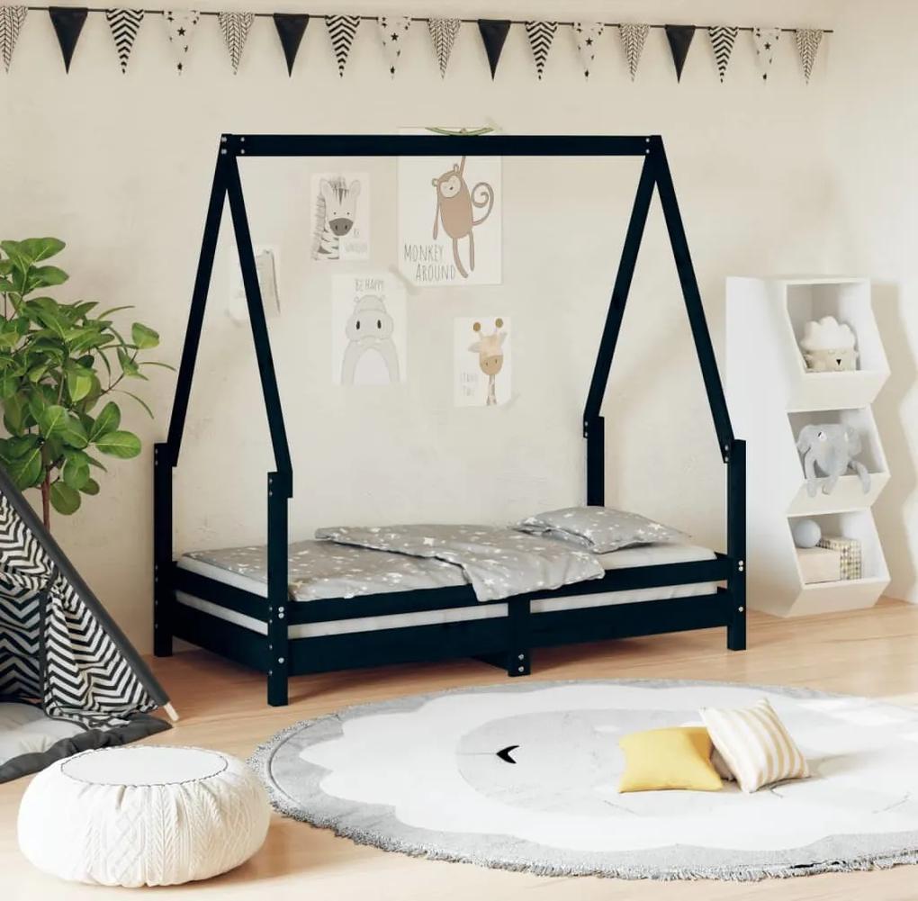 vidaXL Dětská postel 70 x 140 cm masivní borové dřevo [834487] Barva: Bílá