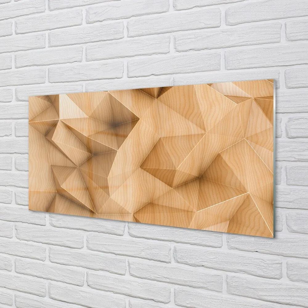 Obraz na skle Solid mozaika dřevo 120x60 cm
