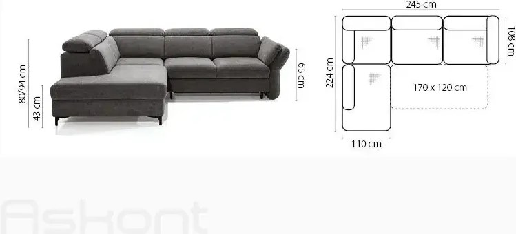 Askont Merano: Rohová sedací souprava