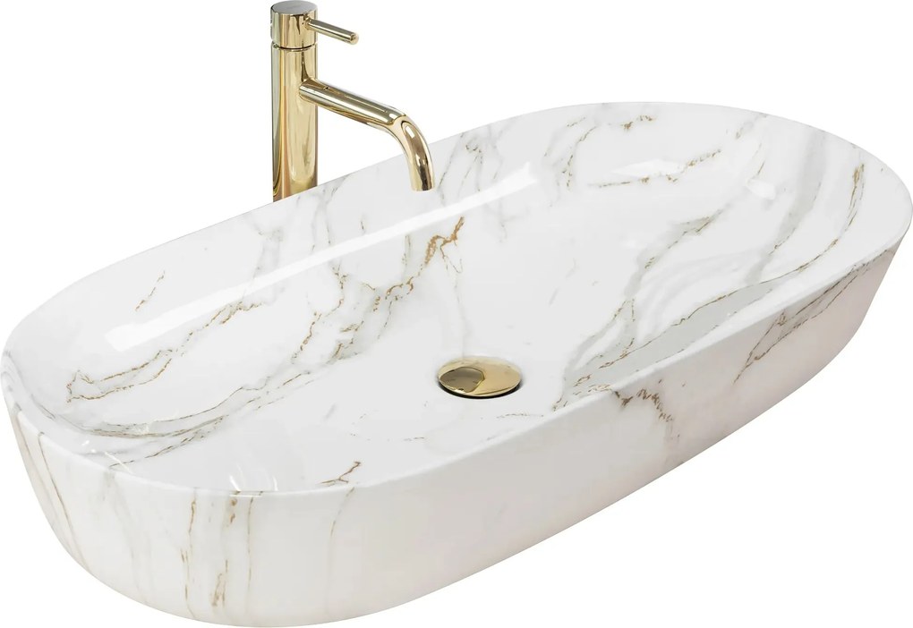 Rea Cleo umyvadlo, 81 x 41 cm, imitace kamene Aiax, REA-U8404