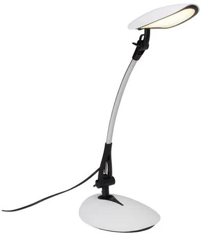 Stolní pracovní lampa SHELDON LED 9W, 715 lumen, 4000K, A+, černo-bílá, polohovatelná
