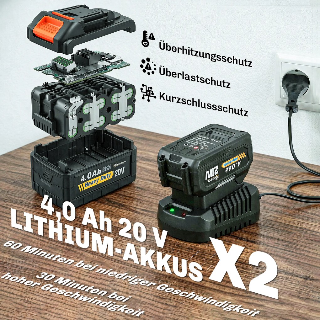 Outsunny Aku vysavač listí 20V bezdrátový vysavač listí s 2×4,0Ah akumulátory a nabíječkou Turbo-Boost, rychlost foukání 162,7 km/h