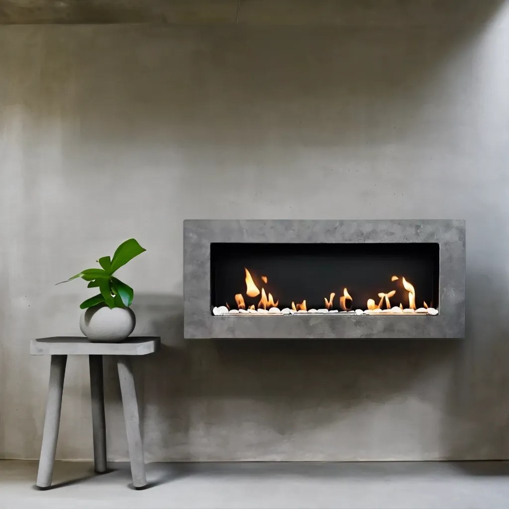BIO FLAME biokrb Easy M Open Imitace beton 90x40 cm