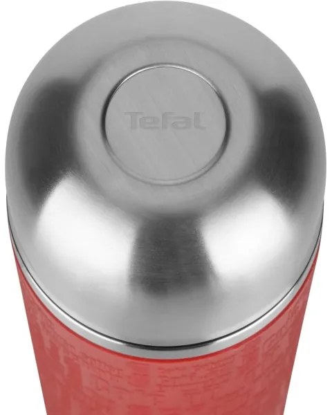 Tefal - Termoska s hrníčkem 1 l SENATOR nerez/červená